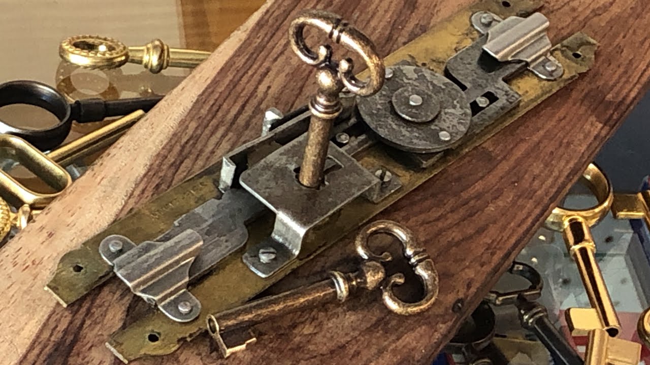 Antique Vertical Rod Wardrobe “Steampunk” Lock Key Make - YouTube