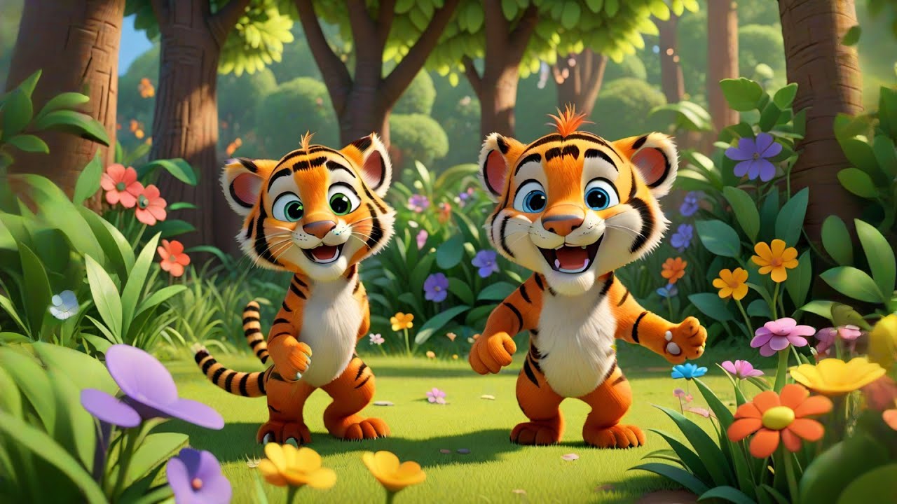 Three Tiny Tigers Count by Twos | Fun Counting by Twos Song for Kids ...