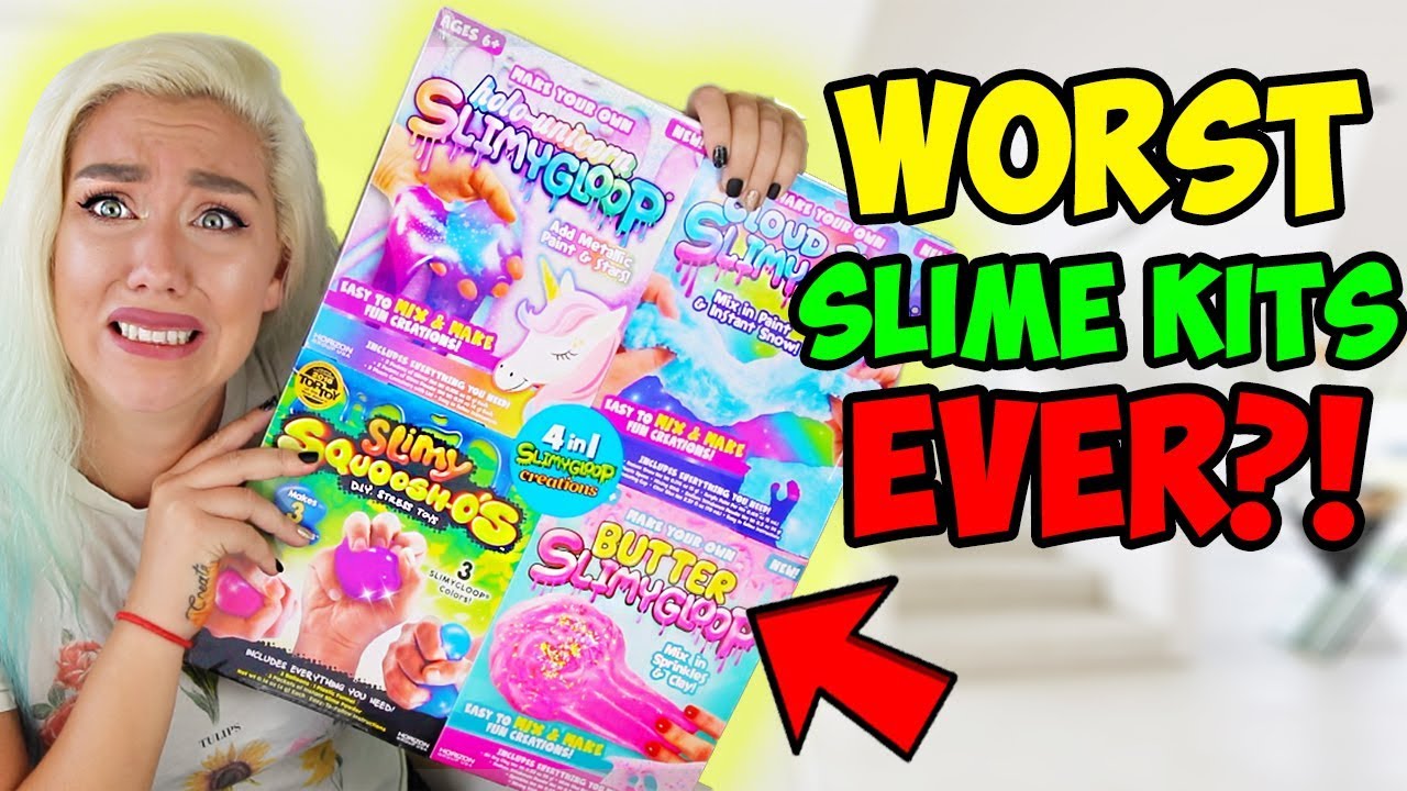 TESTING SLIME KITS! WORST SLIME EVER?! Cloud Slime, Butter Slime ...