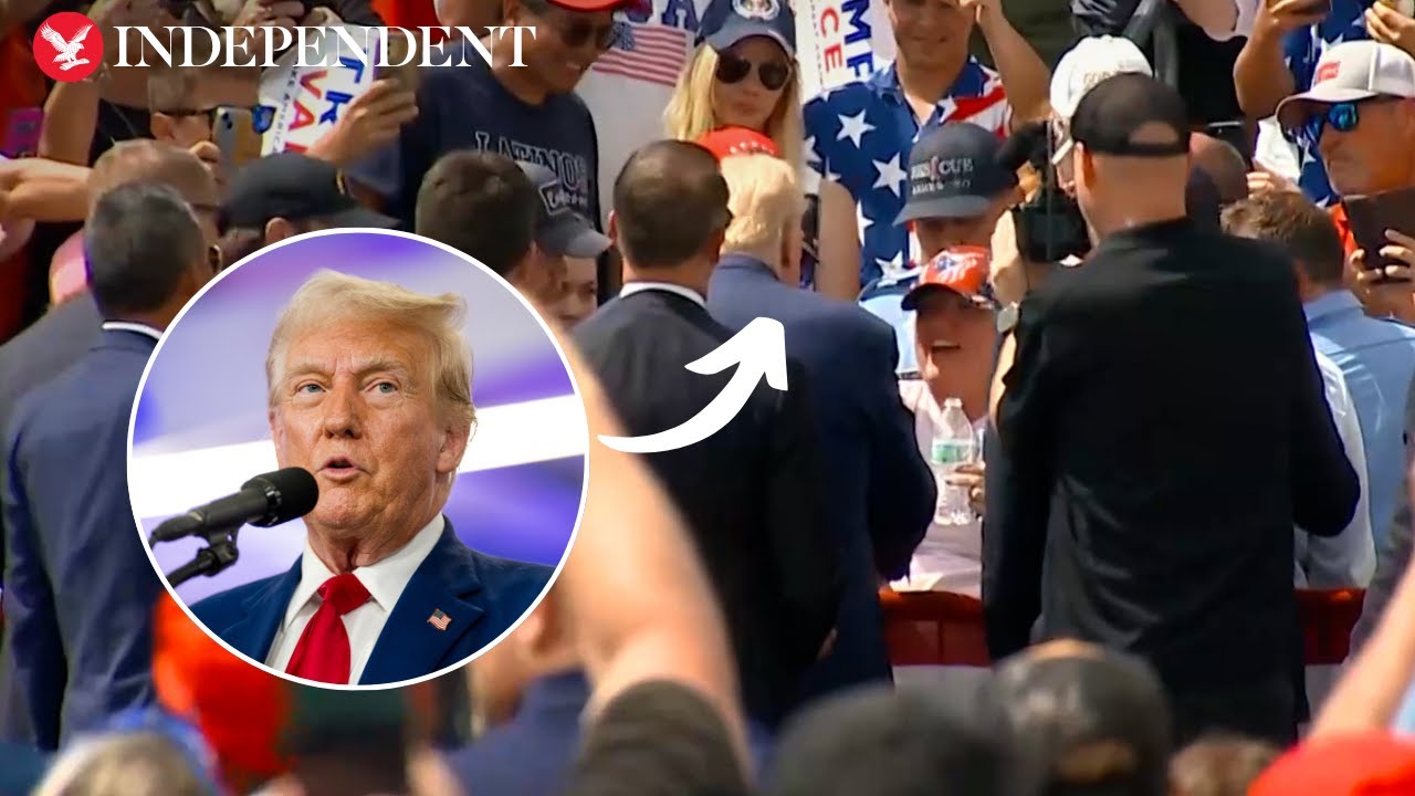 Trump leaves bulletproof stage to check on fainting supporter at rally ...