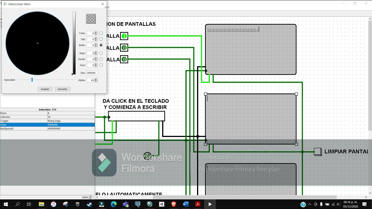 Funcionamiento TTY y KEYBOARD en LOGISIM - YouTube