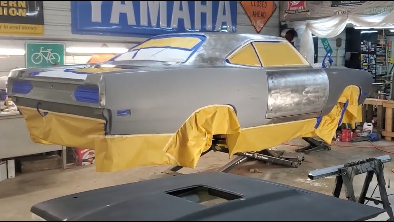 1970 Plymouth Road Runner Paint Strip and Epoxy Primer - YouTube