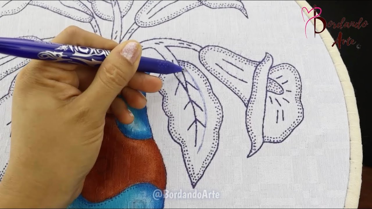 BORDADO FANTASÍA PUNTADA FÁCIL, RÁPIDA Y BONITA PARA HOJAS GRANDES ...