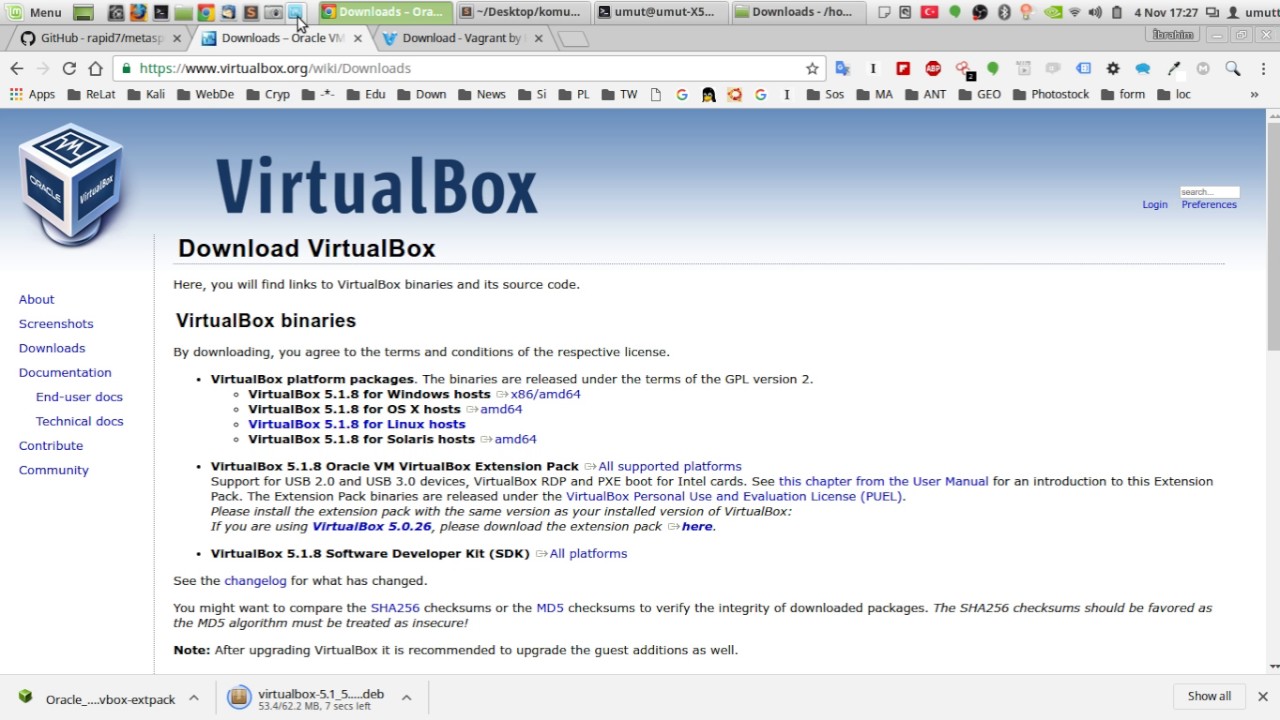 Metasploitable3 Kurulum (Ubuntu 16.04)- 4.Adım - Virtualbox Kurulum ...