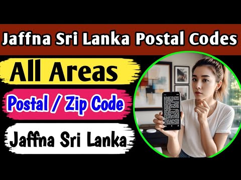 Jaffna Sri Lanka all areas postal codes - YouTube