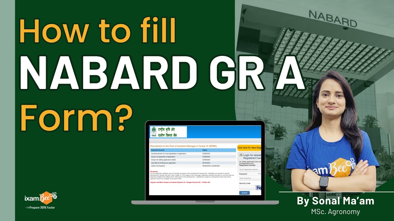 NABARD 2023 || How to fill NABARD Grade A form?|| By Sonal Ma'am - YouTube