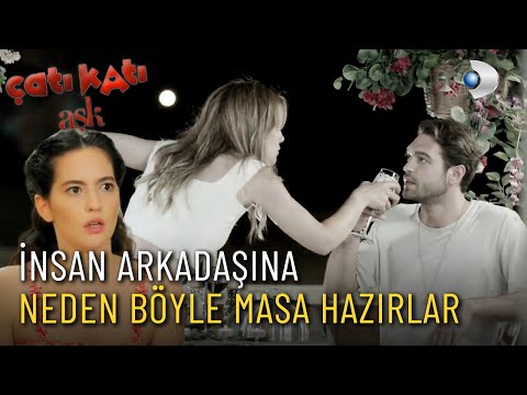 Ayşen, Ateş ve Yasemin'i Romantik Yemek Masasında Yakaladı! - Çatı Katı Aşk 4.Bölüm