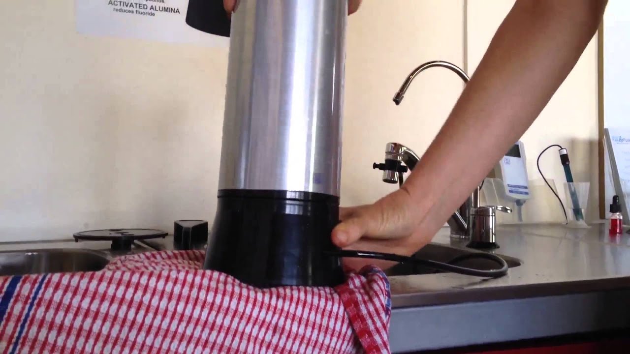 UltraStream from AlkaWay: Changing the benchtop filter - YouTube