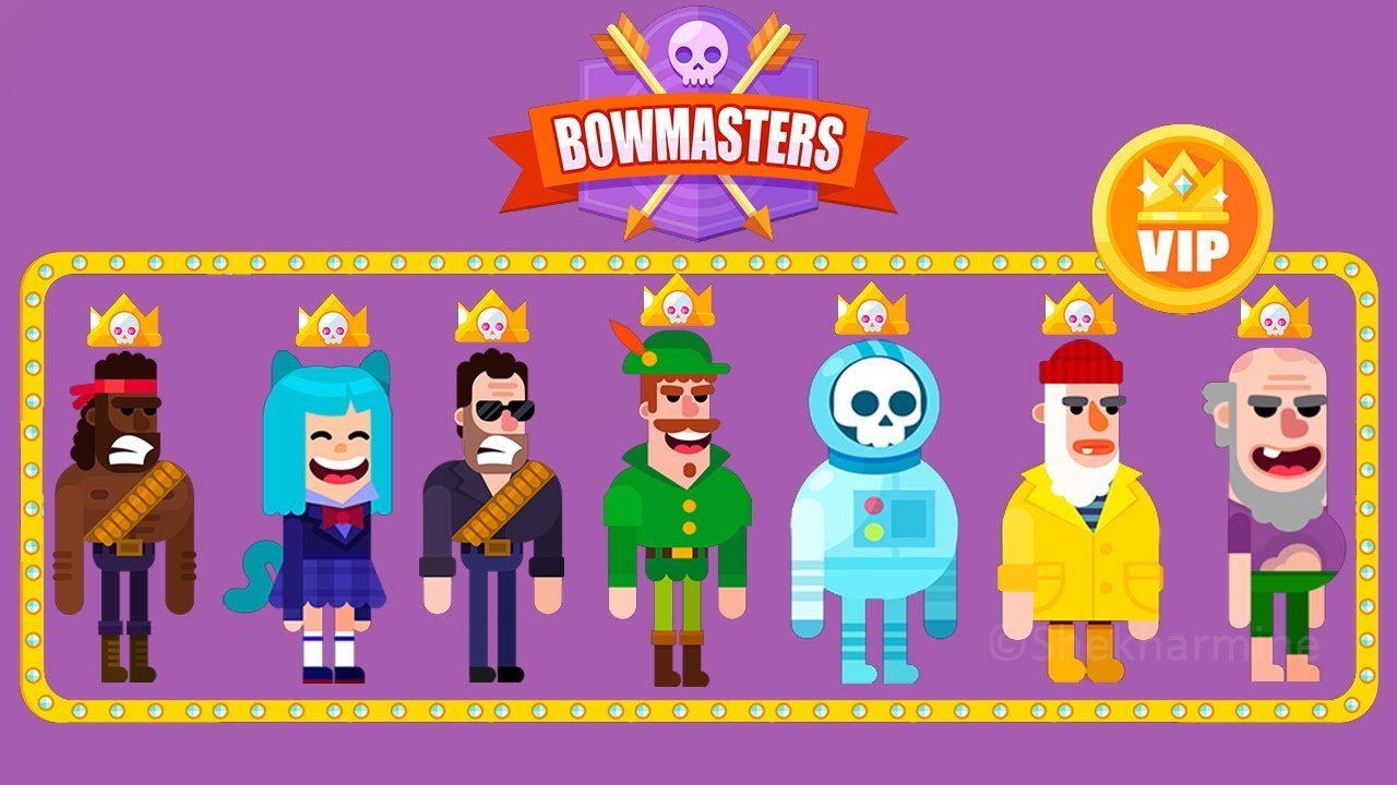 Bowmasters Premium VIP Characters Gameplay - YouTube