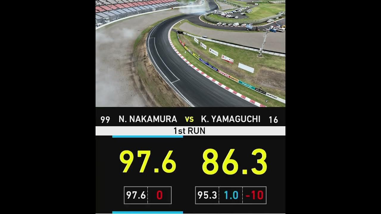 コース上固定ドローン GRAN TURISMO 2024 D1GP Rd.8 AUTOPOLIS 追走 - YouTube