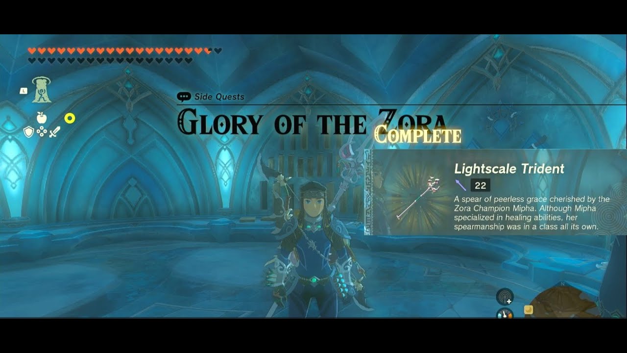 Como encontrar Lightscale Trident location Side Quest Glory Of The Zora ...