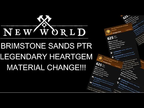 New World Brimstone Sands PTR Legendary Heartgem Rune Material Farm ...