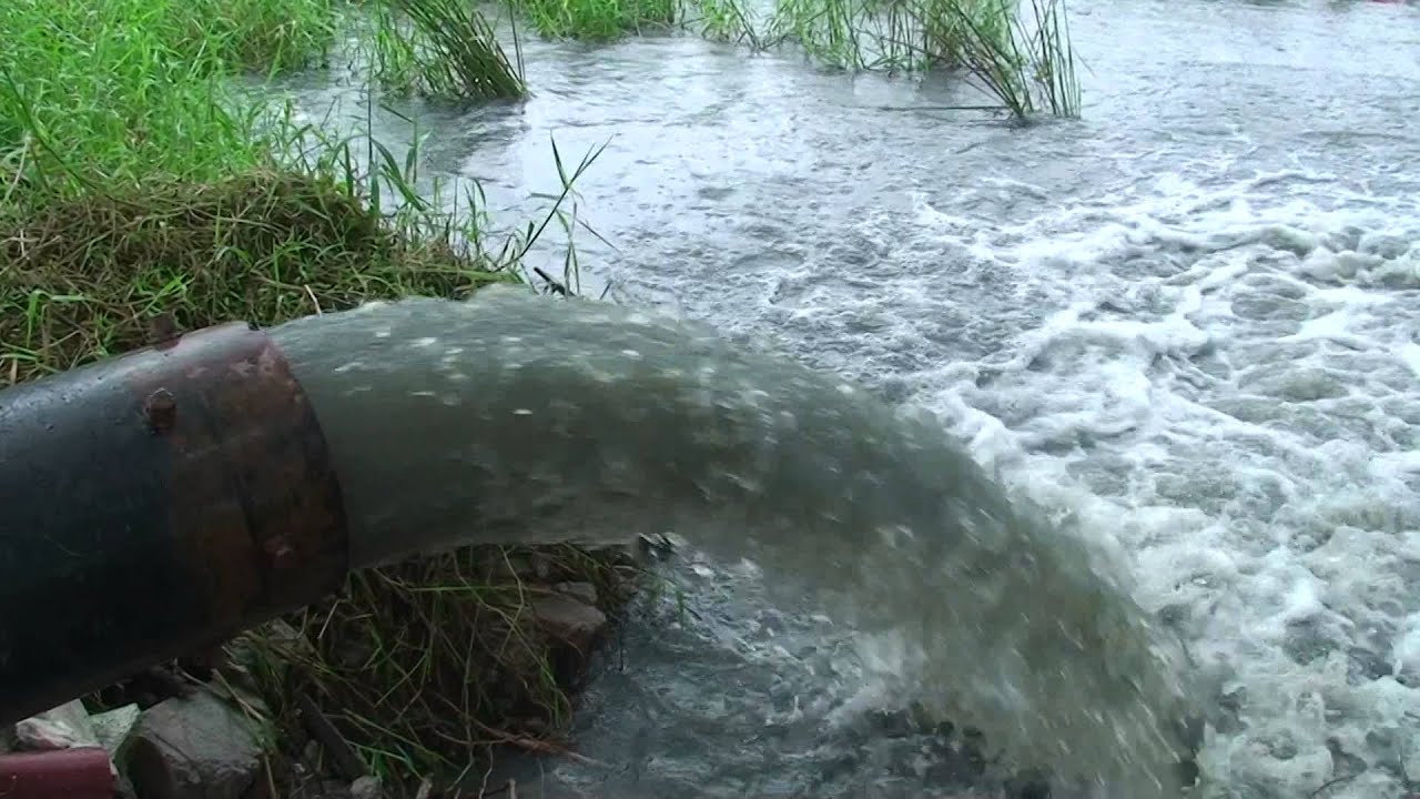 pond dewatering - YouTube