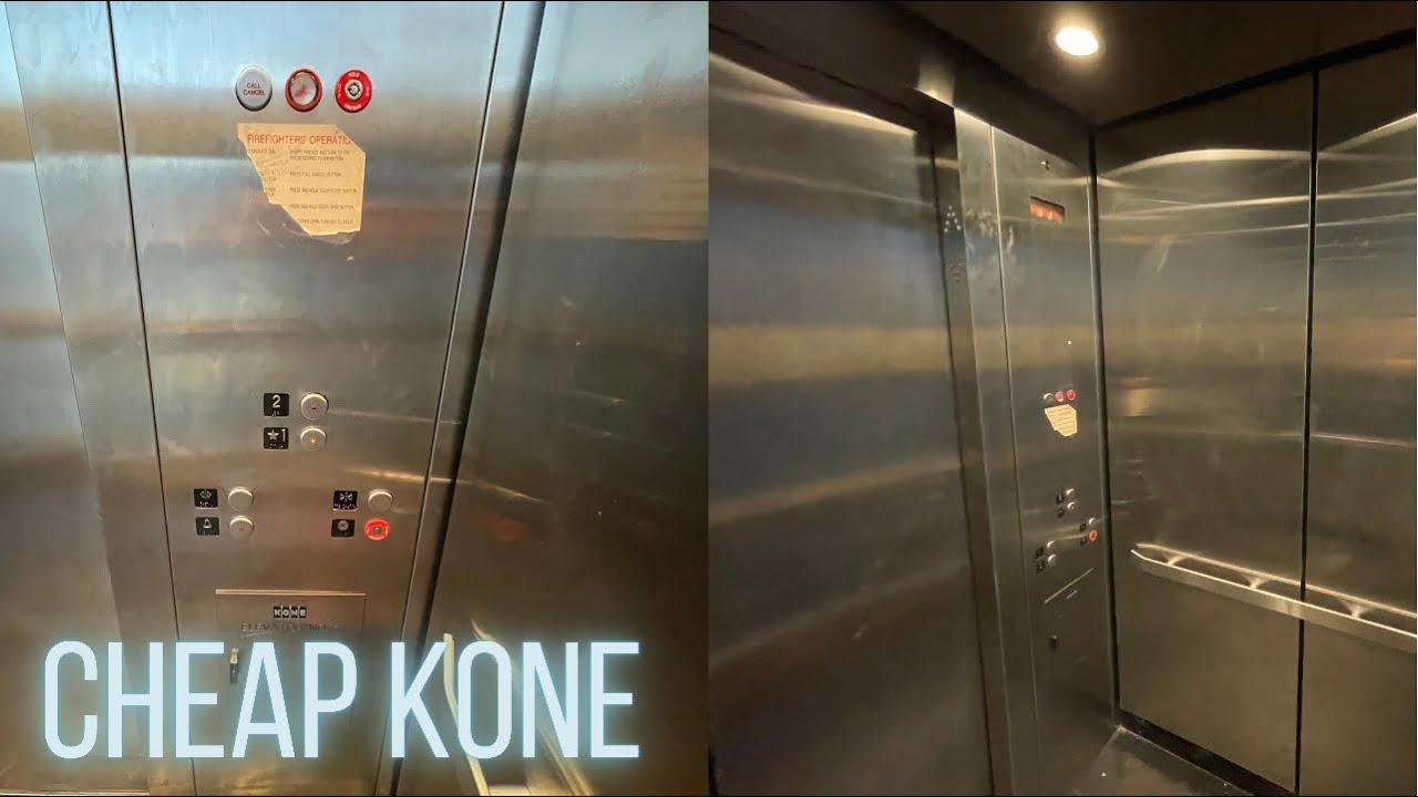 Cheap KONE Hydraulic Elevator | Sahara Monorail Station | Las Vegas, NV - YouTube