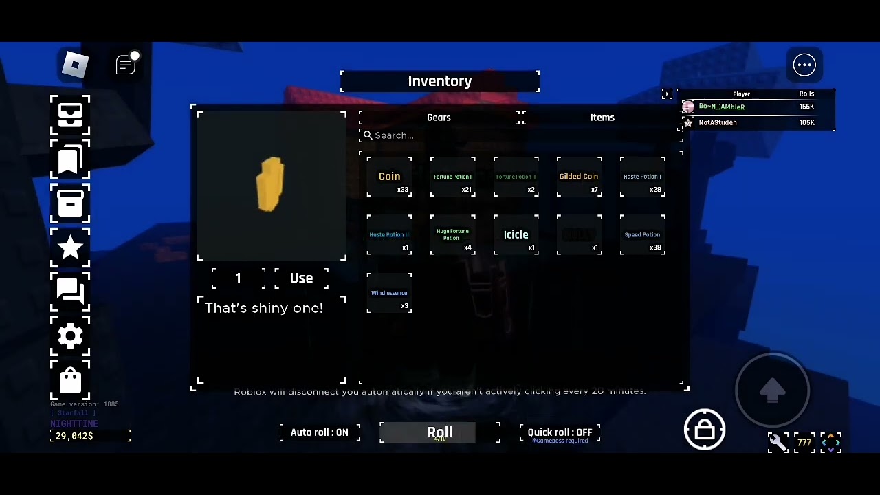 my inventory in sols rng - YouTube