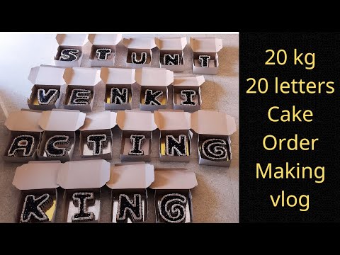 😱🫣1st time ivloo periya order 20 kg 20 letters cake vlog|| how I ...