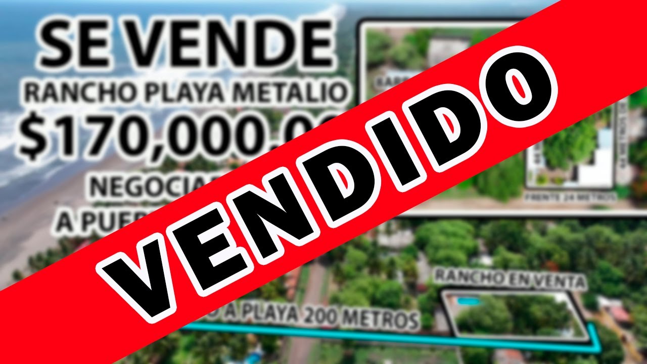 🔴VENDIDO NO DISPONIBLE 🔴 Rancho PLAYA METALIO SONSONATE | CRV EL ...