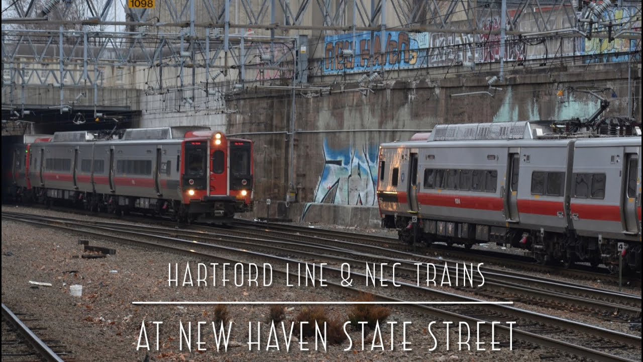 Hartford Line & Northeast Corridor Trains at New Haven State Street ...