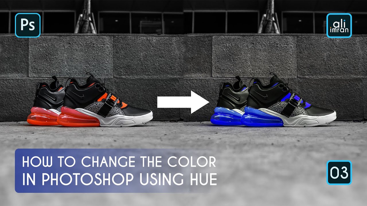 How to Change the Color in Photoshop CC using Hue - YouTube