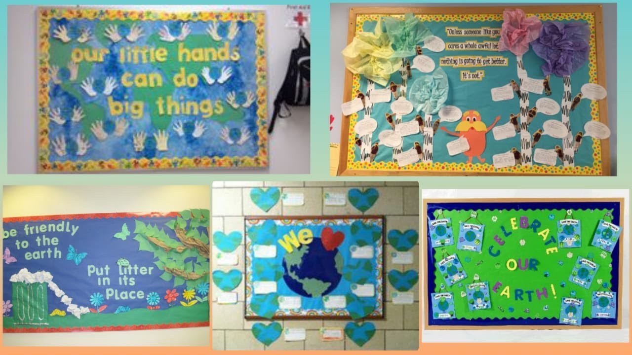 World Earth Day display board ideas || Amazing notice board ideas on ...