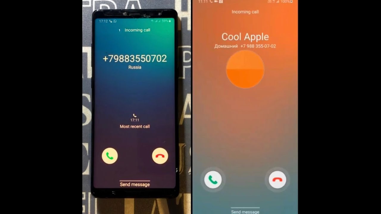 Samsung Galaxy Note 8 Incoming call & Samsung Galaxy Note 9 (SM-N9600 ...