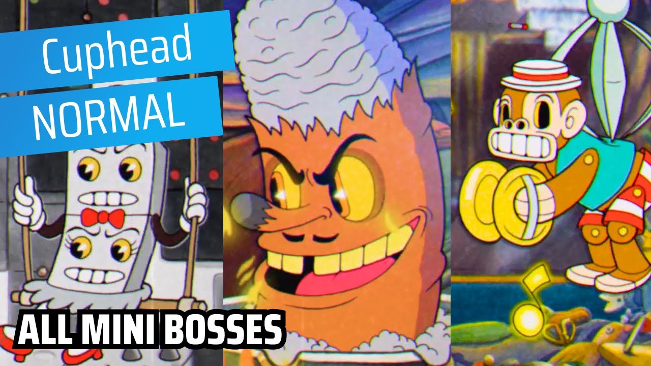CUPHEAD - ALL MINI BOSSES FIGHT - KING DICE STAGE - YouTube
