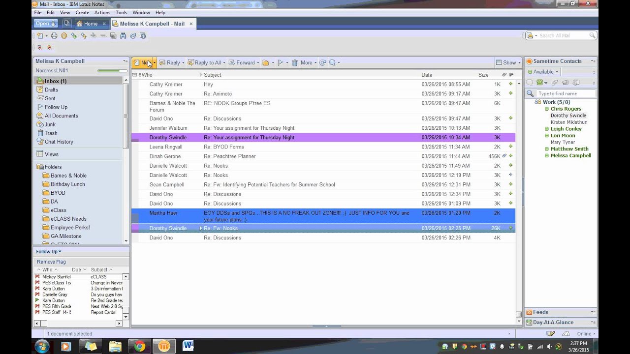 Inserting a link into Lotus Notes - YouTube