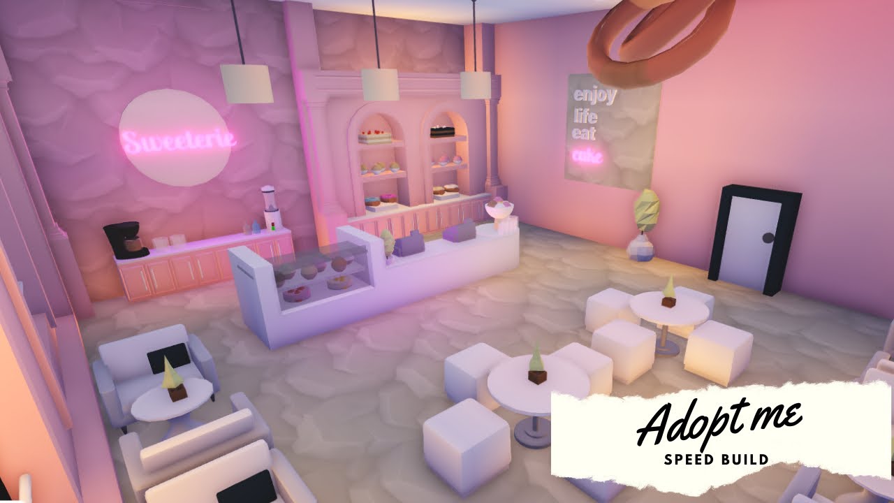 Glam Pink Pastry Shop Treehouse Speed Build 🍰 Roblox Adopt me! - YouTube