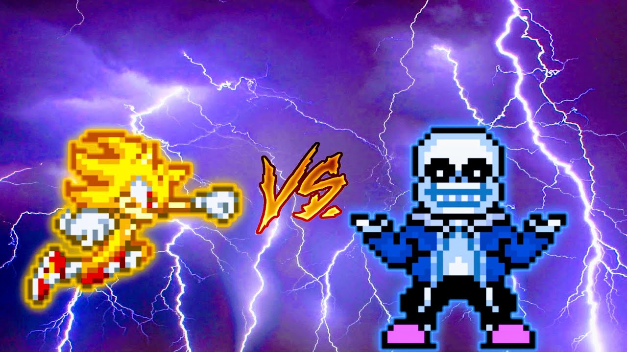 Super Sonic TP V2 VS Classic Sans V2 in Jump Force Mugen - YouTube