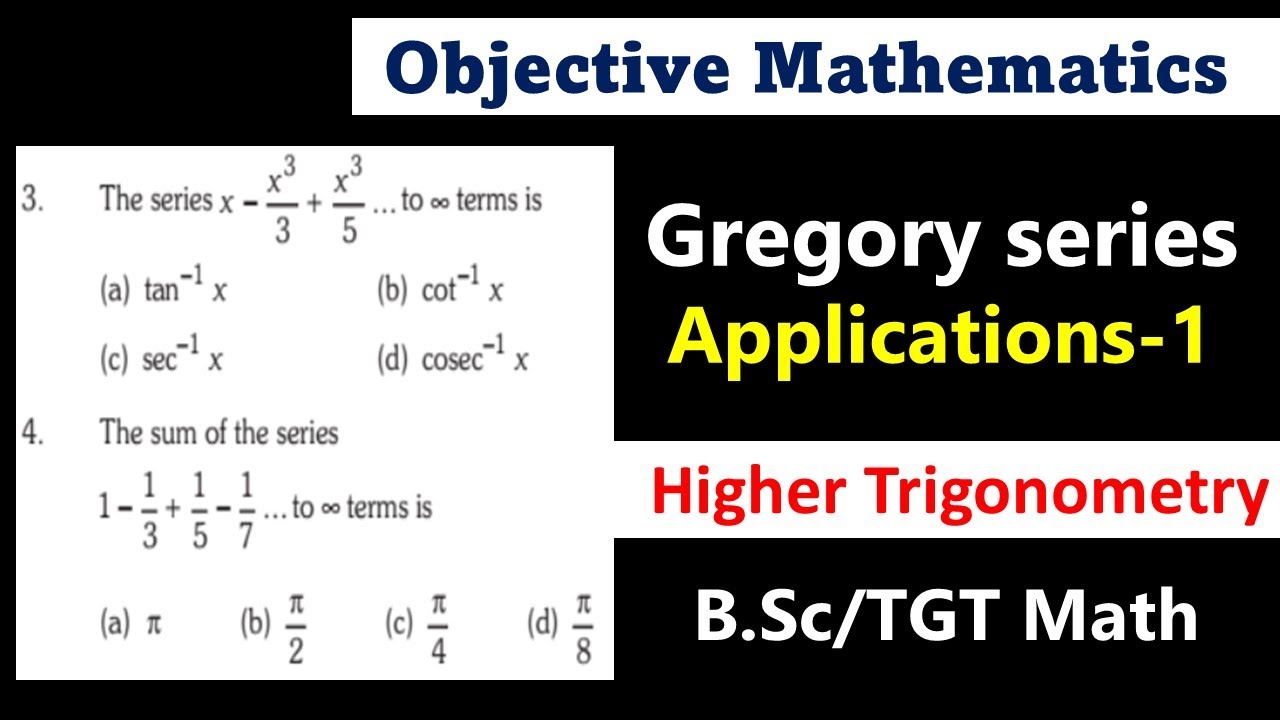 Lec MCQ 01 Gregory series, important objective questions of Gregory ...