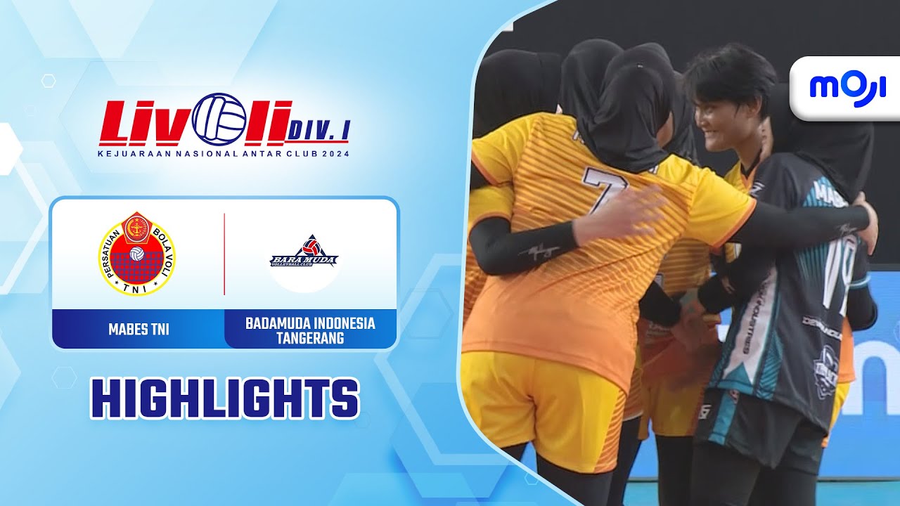 Highlight Livoli Divisi 1 2024 Mabes TNI VS Baramuda Indonesia Tangerang 3-0 | Moji - YouTube