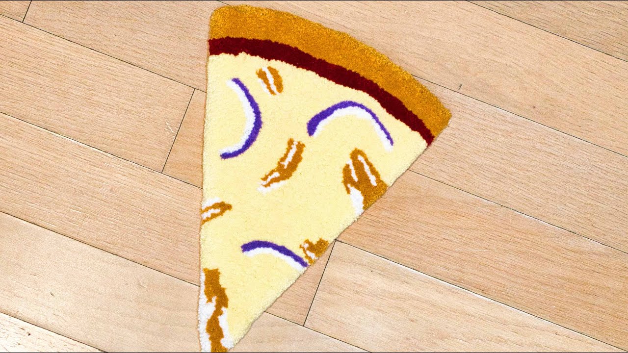 Tufting a BBQ Chicken Pizza Rug - YouTube