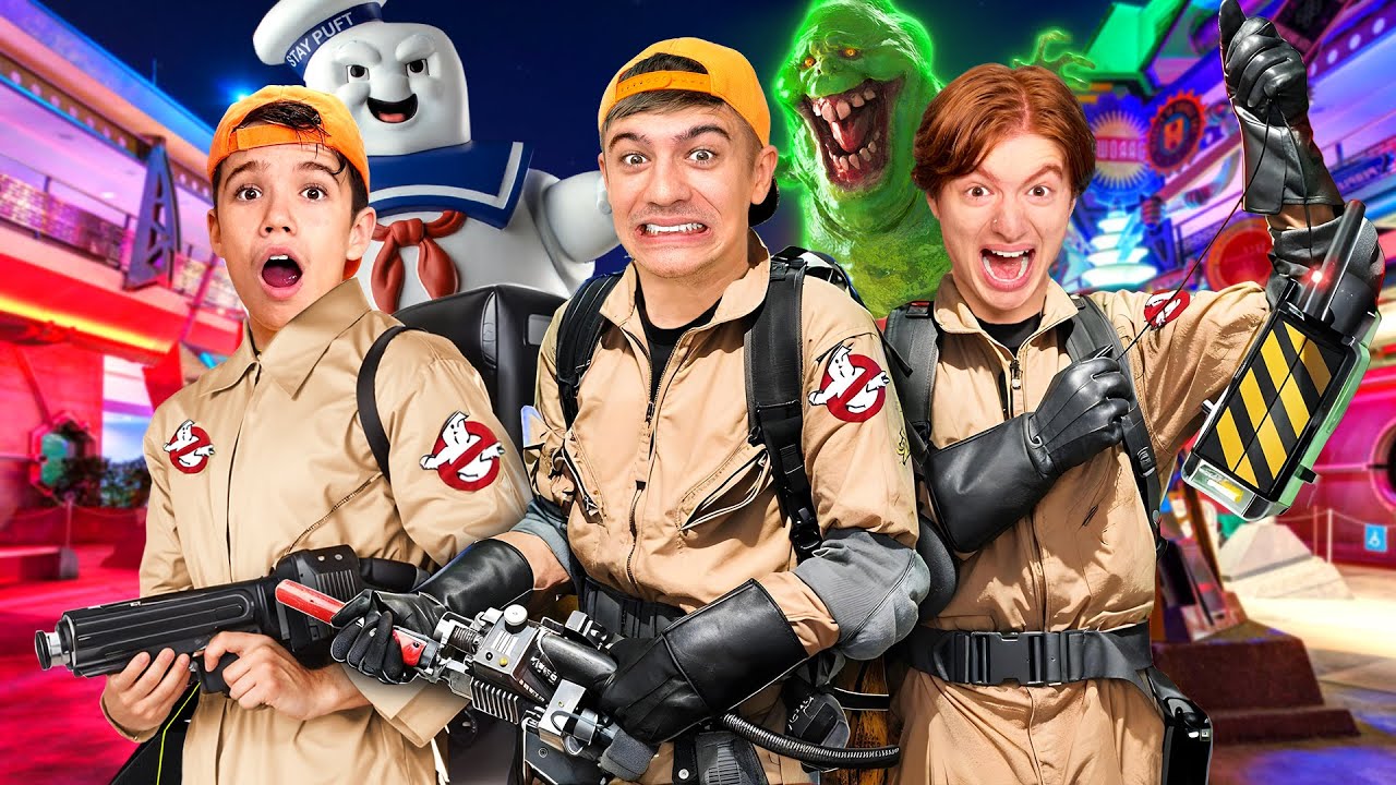 GHOSTBUSTERS in Real Life ! – In A Theme Park - YouTube