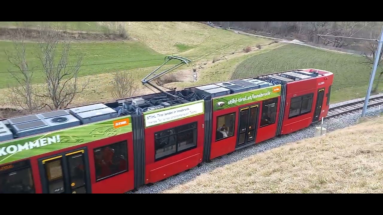 Innsbruck Austria rural tram route 6. 3/3/24 - YouTube