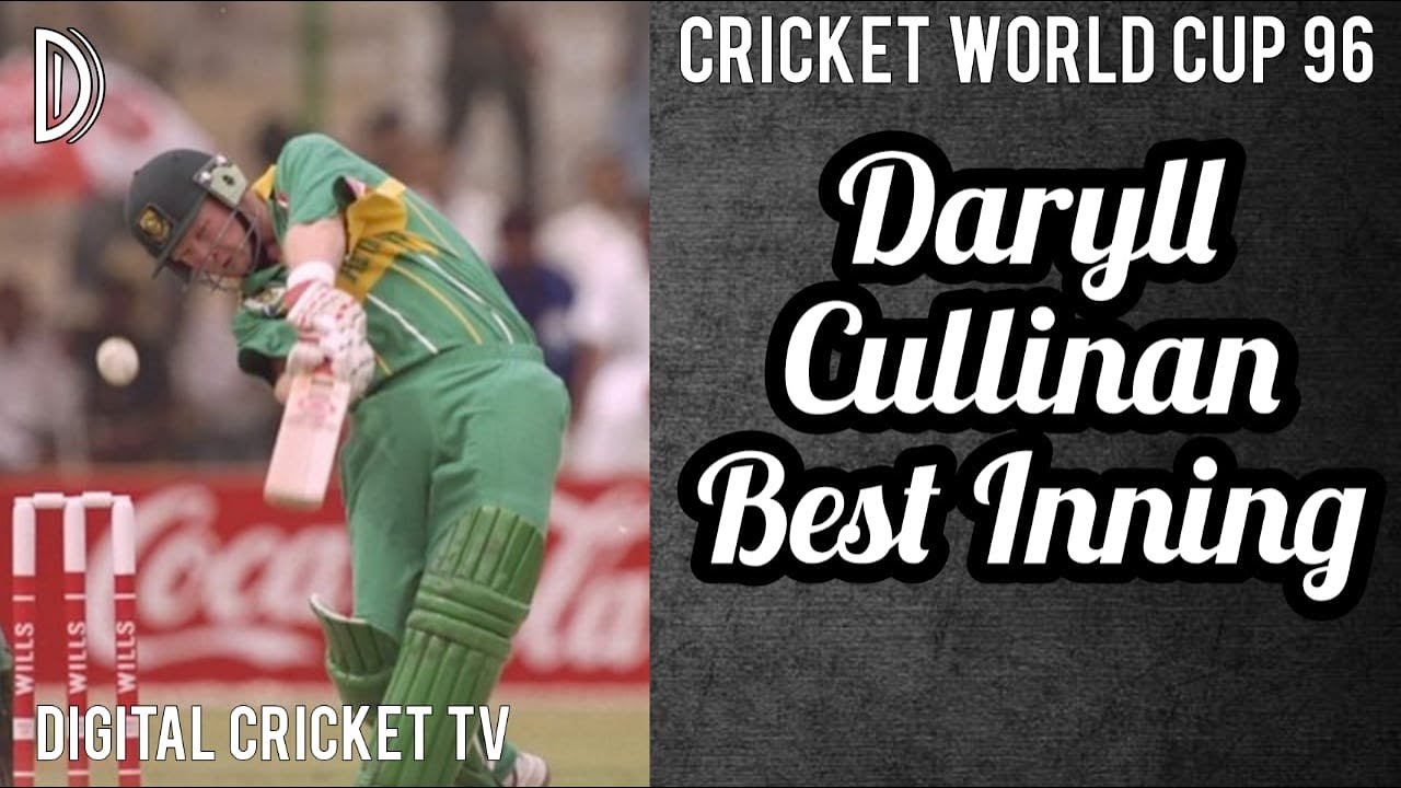 Daryll Cullinan Best Inning / Cricket World Cup 96 / WEST INDIES vs ...