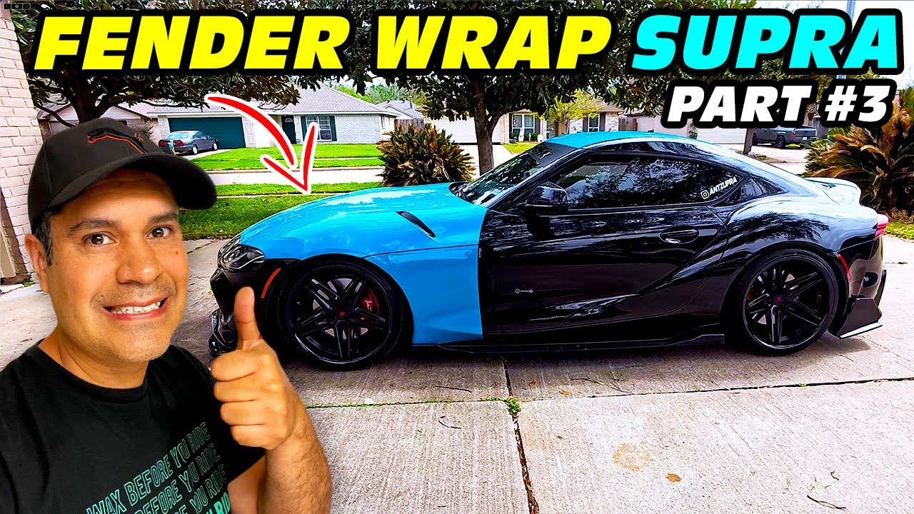 Revamp Your Ride! Supra Mk5 FENDER WRAP • Miami Blue VINYL FROG • Part ...