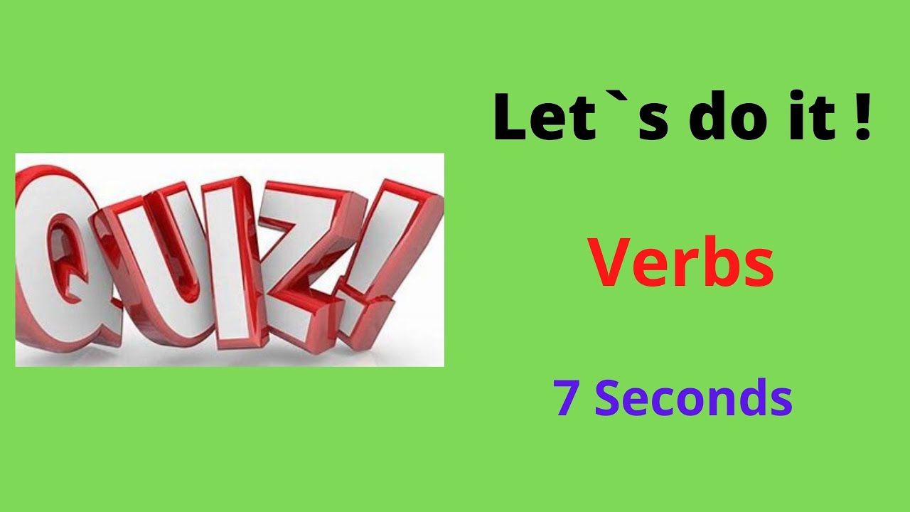 Can you get the perfect score? | Verb Quiz | Pass the test - YouTube
