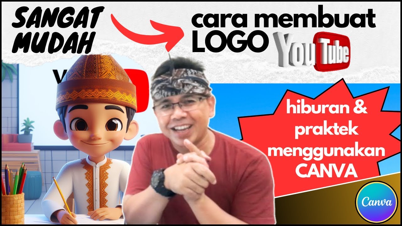INGIN TAMPIL KEREN ??? 10 Menit Praktek Membuat LOGO CHANNEL YouTube ...