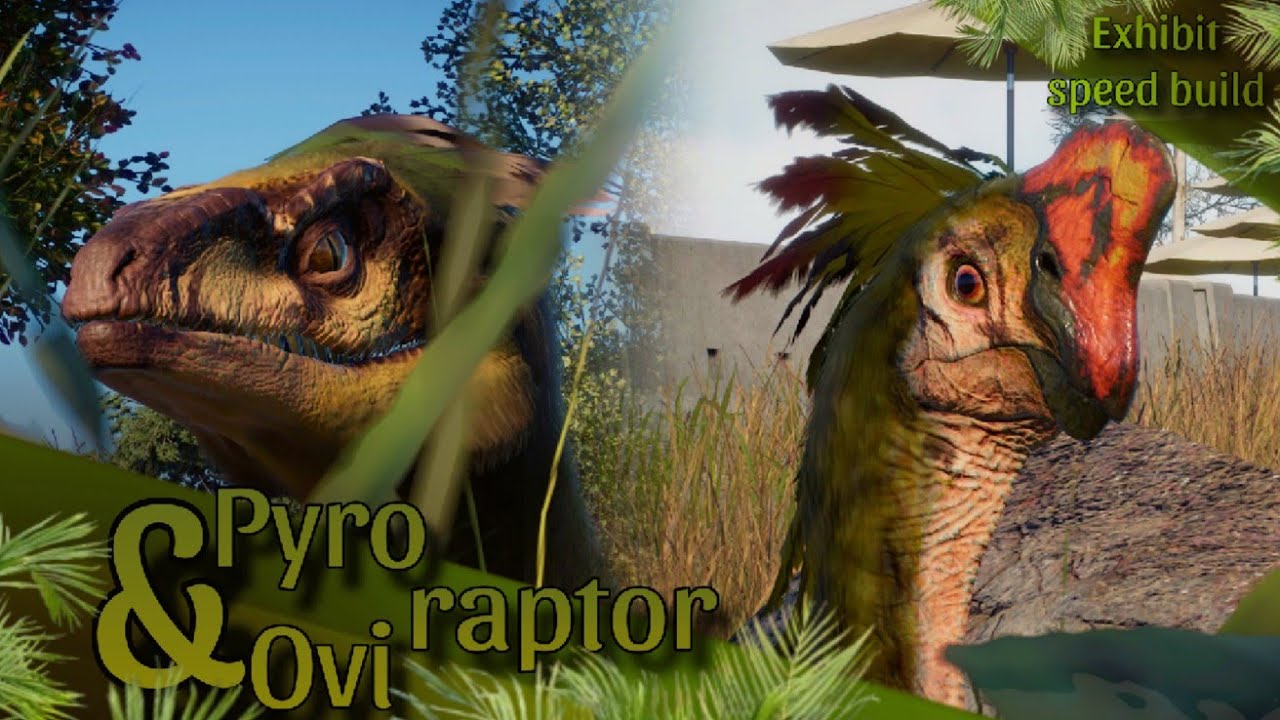 Pyroraptor & Oviraptor Exhibit speed build! | Jurassic World Evolution ...