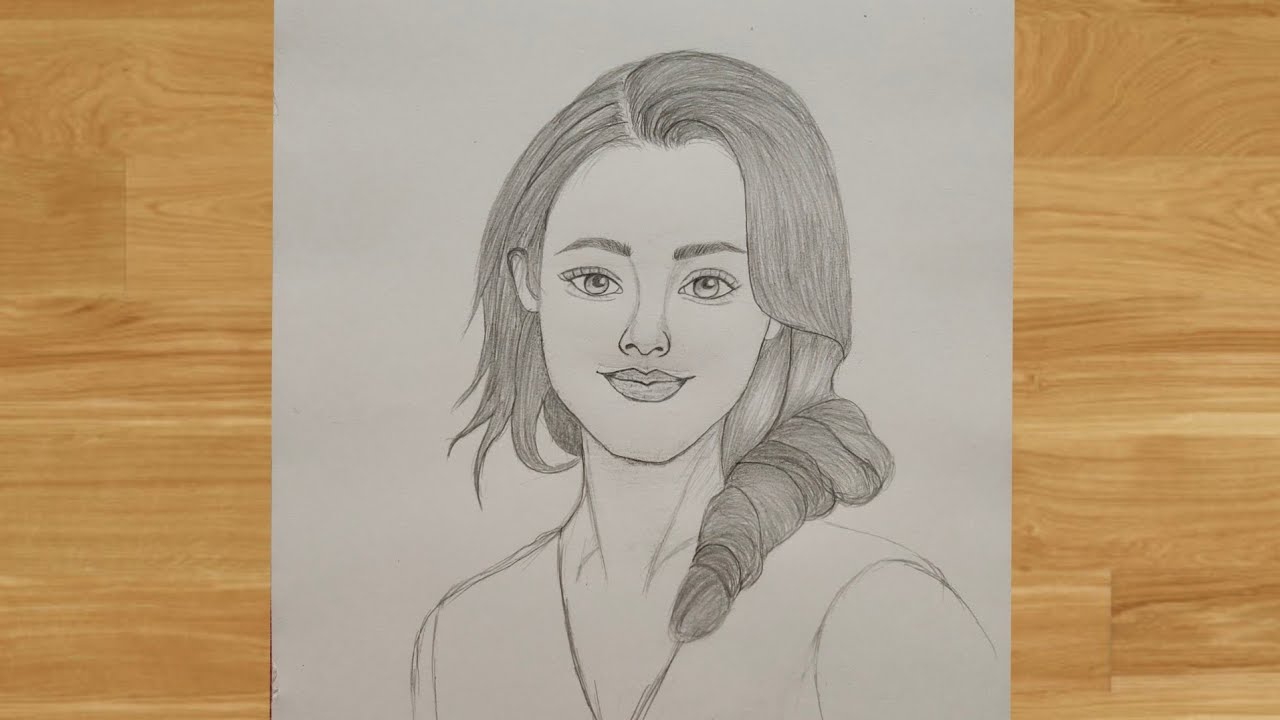 ll How To Draw A Girl's Face From The Front ll Face for beginners ll # ...