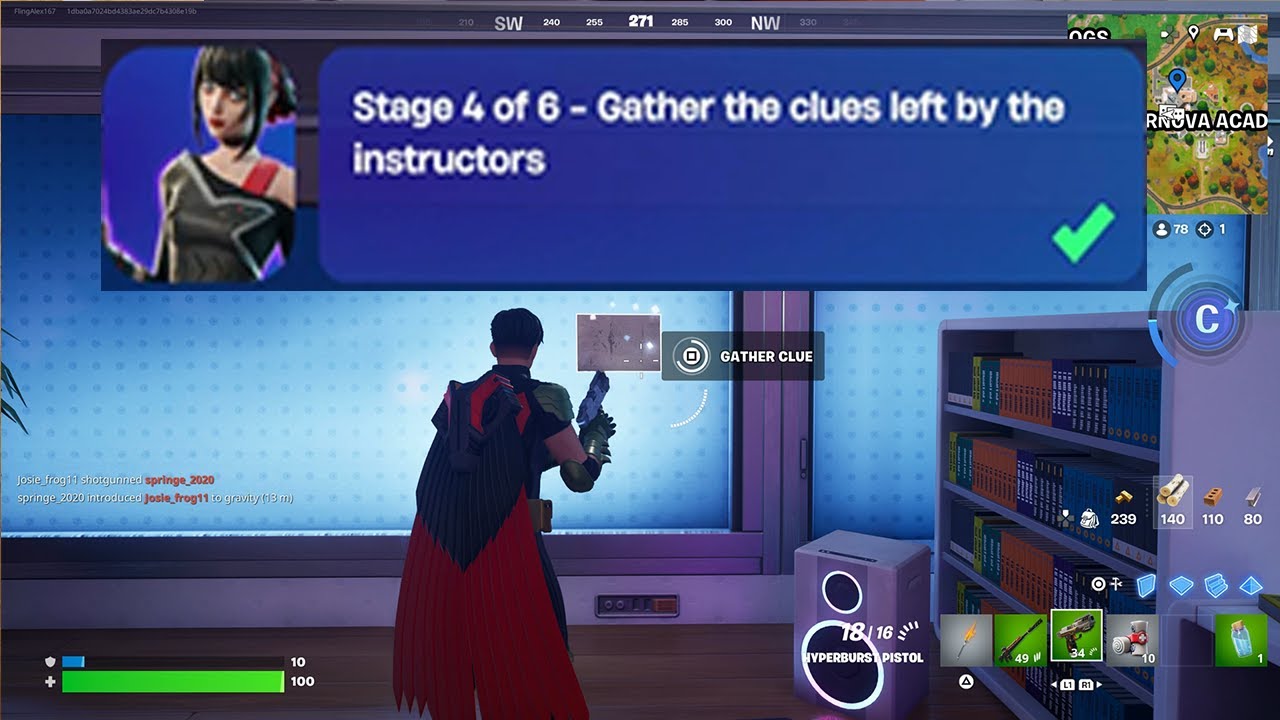 How to EASILY Gather the clues left by the instructors in Fortnite ...