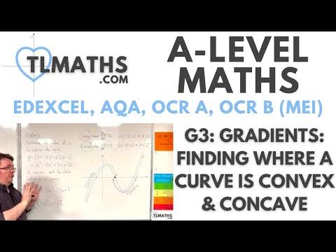 A-Level Maths: G3-17 Gradients: Finding where a Curve is Convex ...