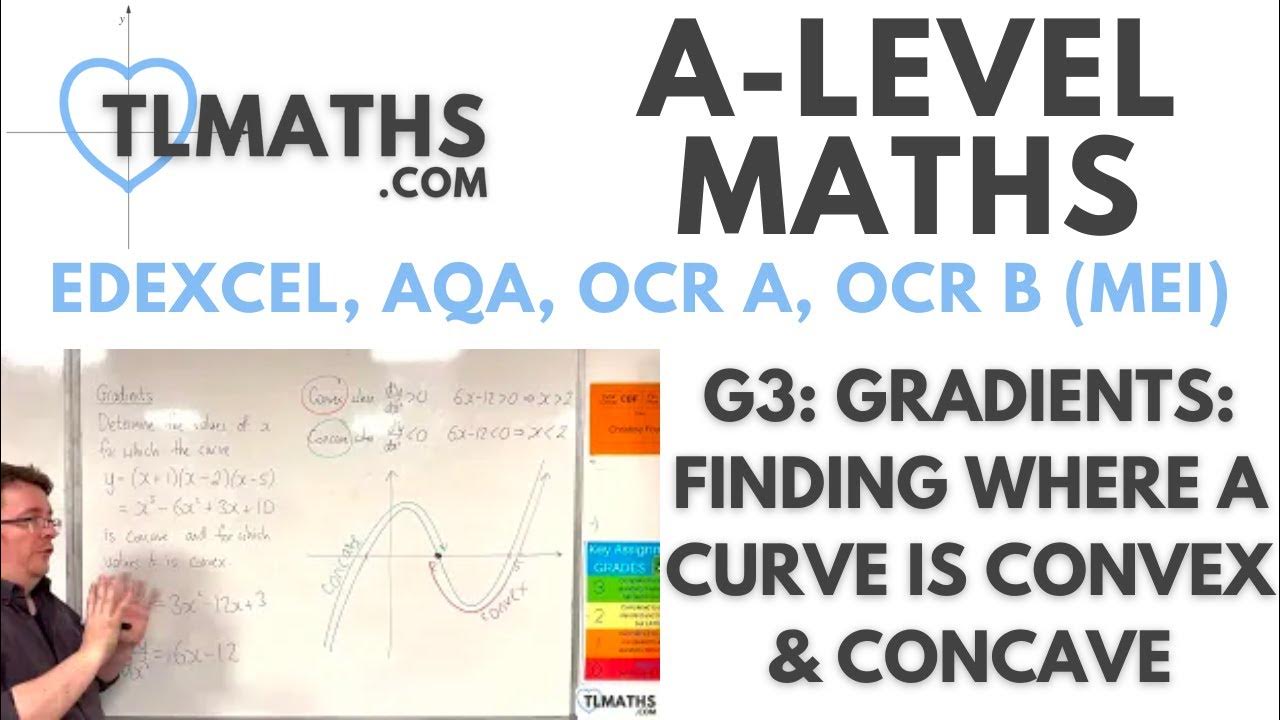 A-Level Maths: G3-17 Gradients: Finding where a Curve is Convex ...