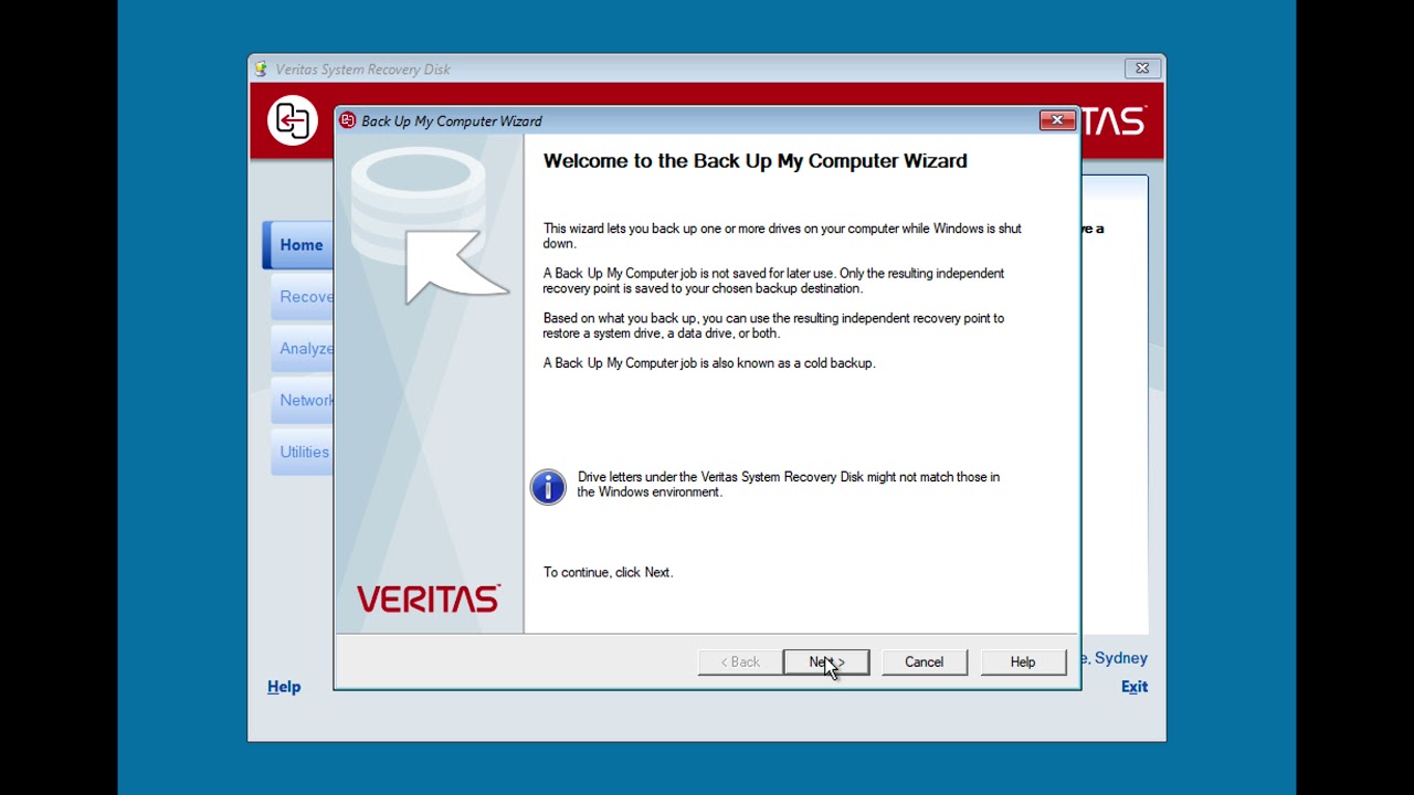 Veritas System Recovery 18 - Backup - YouTube