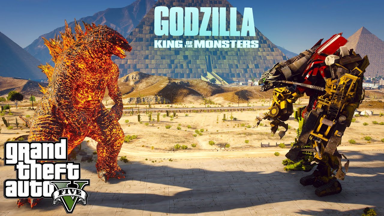 Nuclear Godzilla Vs Devastator Transformer (GTA V Mods) - YouTube
