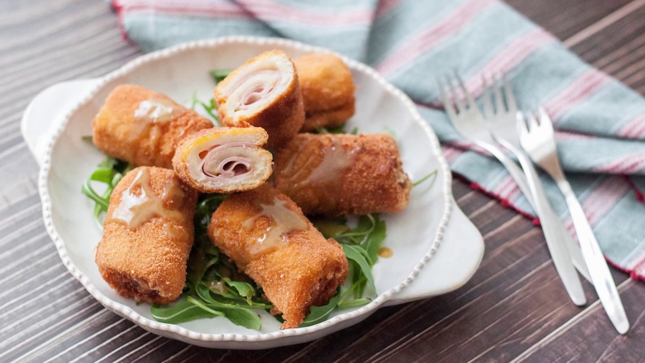 Rollitos de pan rellenos - YouTube