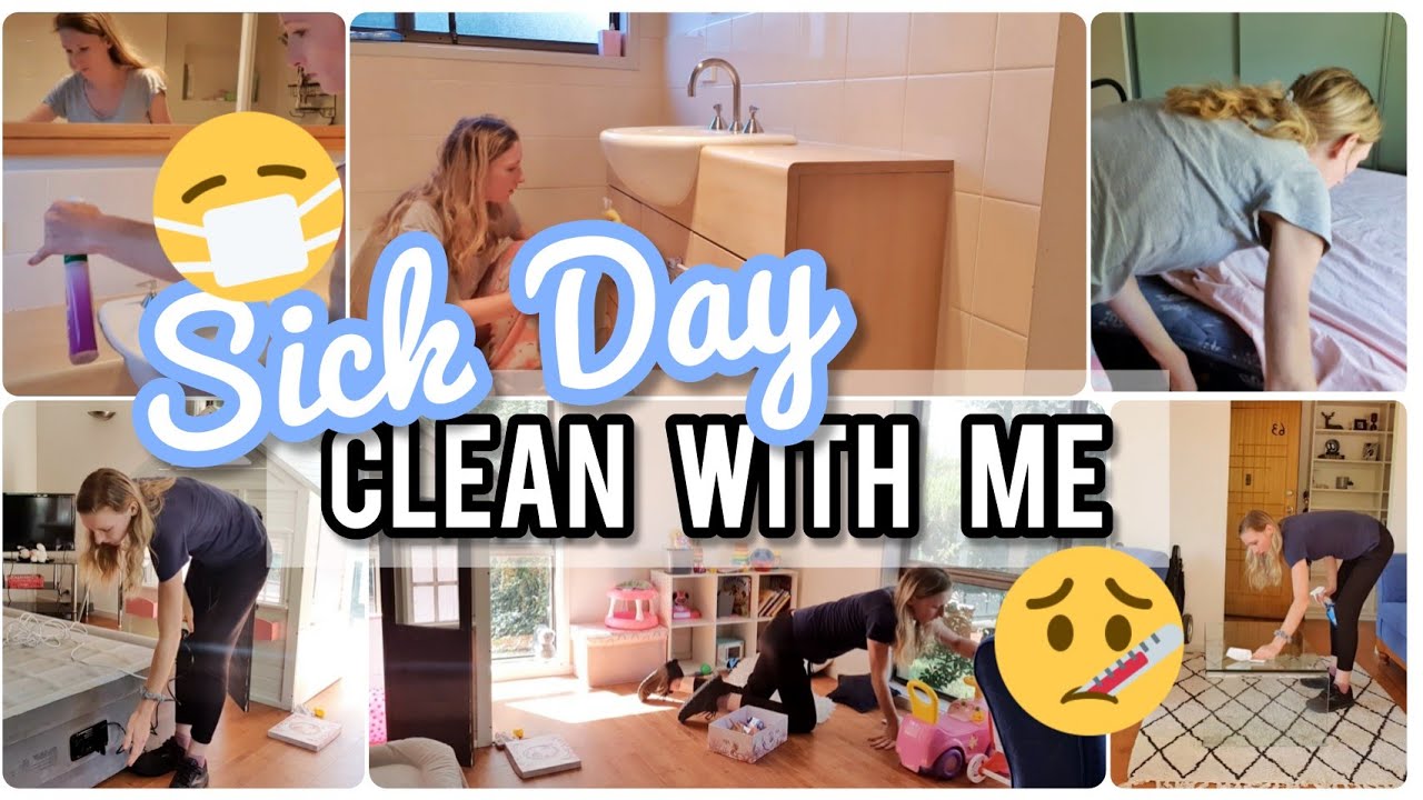 🤒😷 REAL LIFE CLEAN WITH ME | SANITISE AND DISINFECT DURING SICKNESS ...