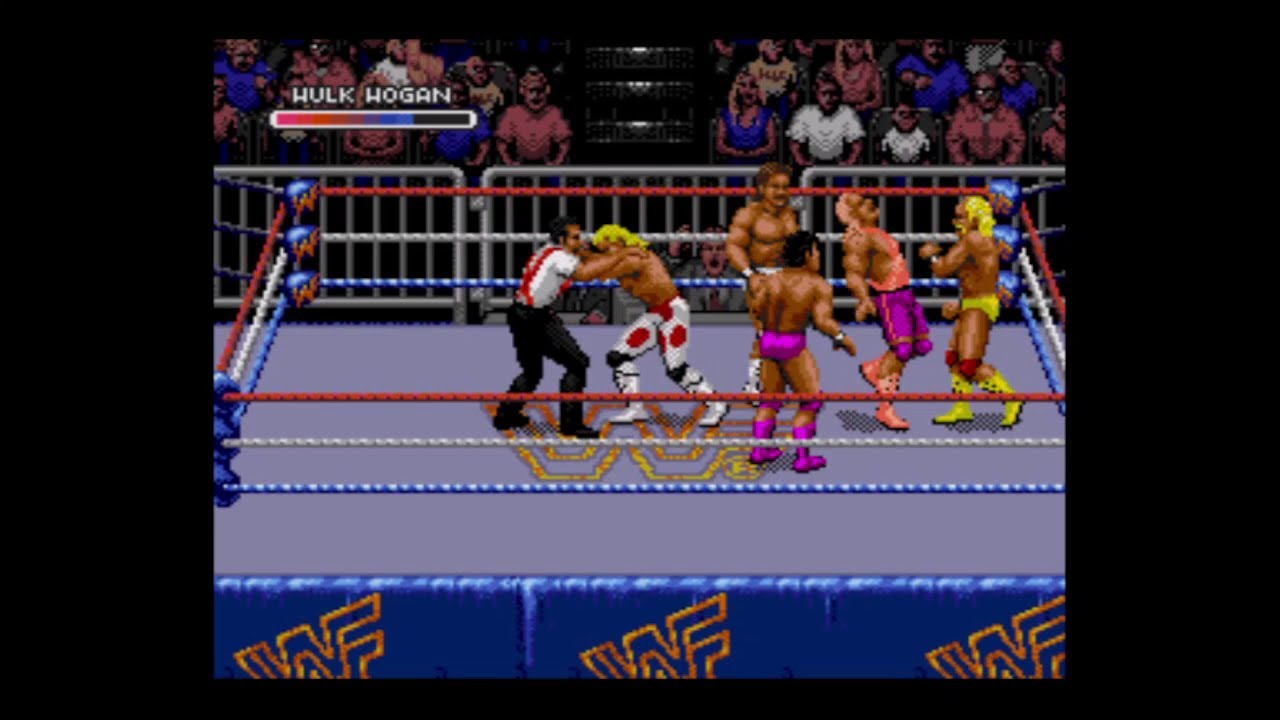 WWF Royal Rumble 1993 Full Rumble Match (Video Game) - Sega Genesis ...