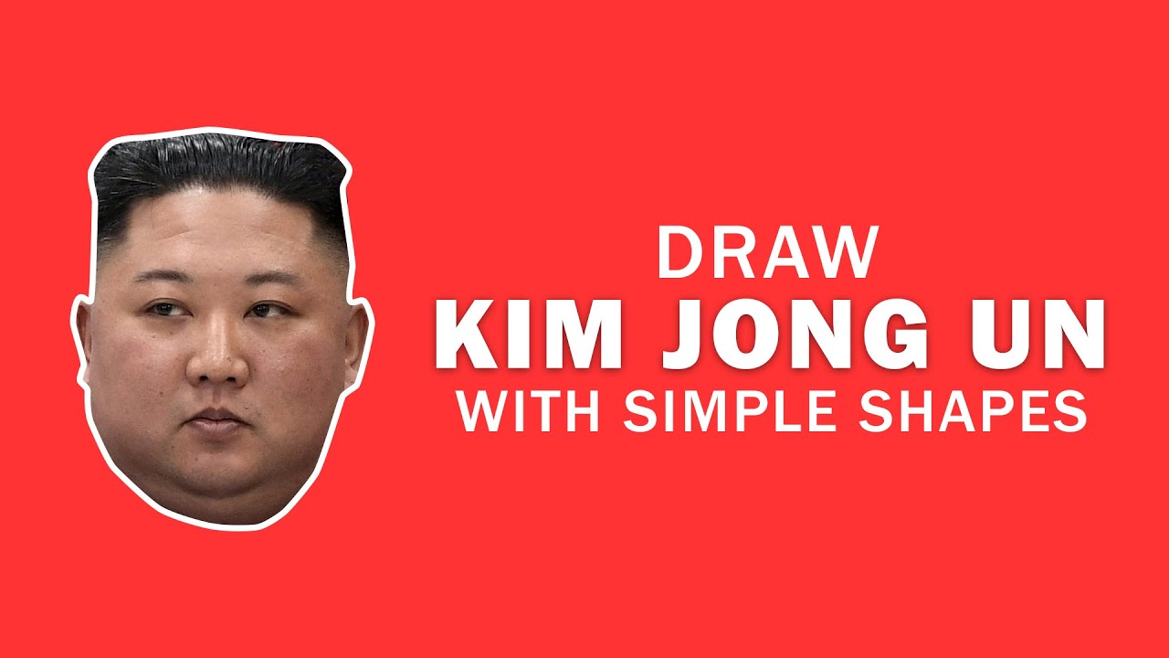 How to draw Kim Jong Un with simple shapes - YouTube