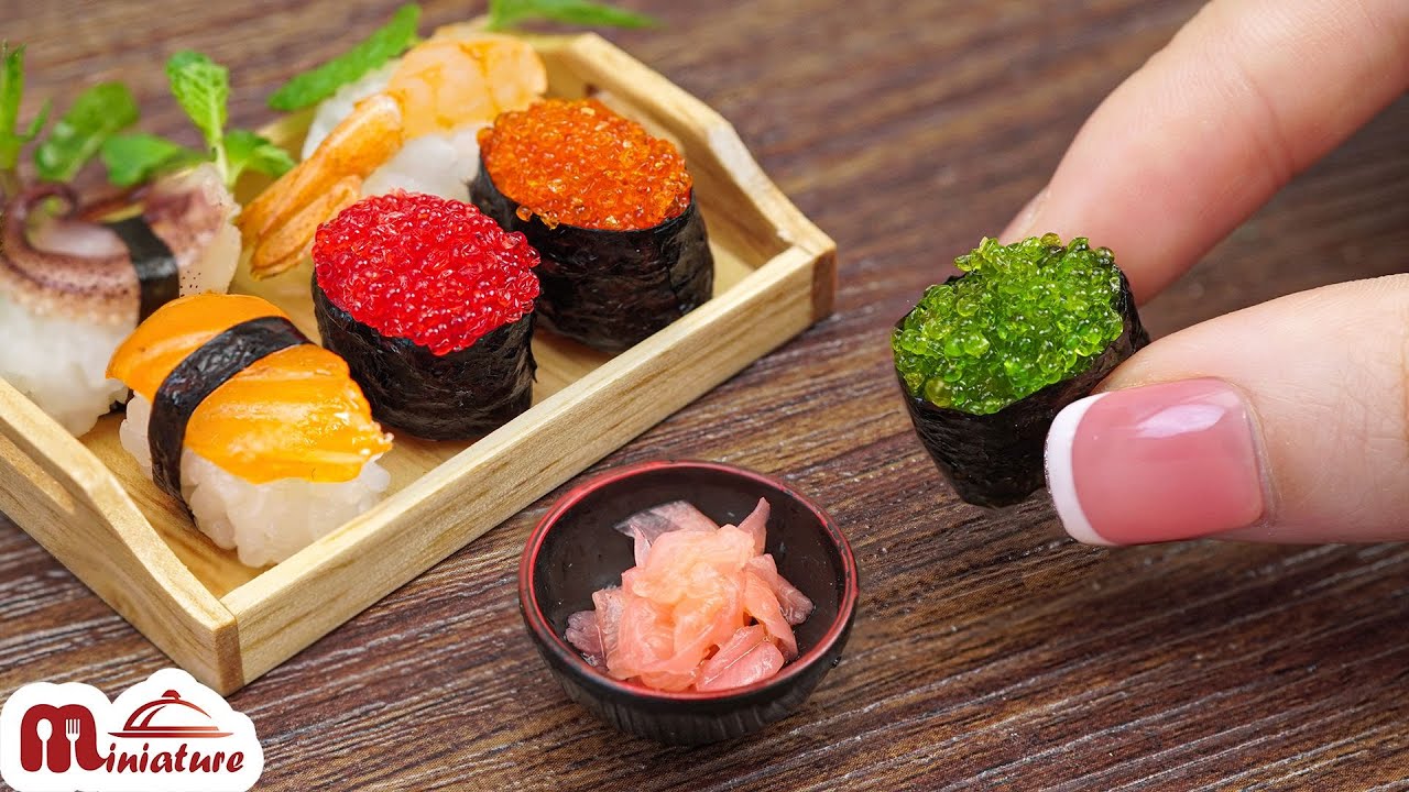 How to make Miniature Seafood Sushi Recipe | ASMR Cooking Mini Food ...